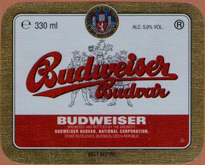 Drink Label: AH88II-Budweiser Budvar (Budweiser Budvar, N.C., Czech ...