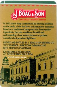Drink Label: James Boag's Premium Light (J. Boag And Son Brewing LTD ...