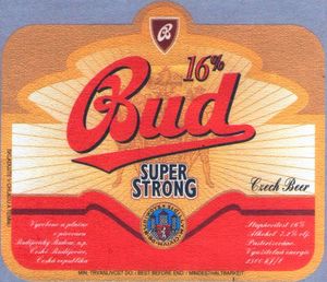 Drink Label: U2-Bud super strong 16 (Budweiser Budvar, N.C., Czech ...