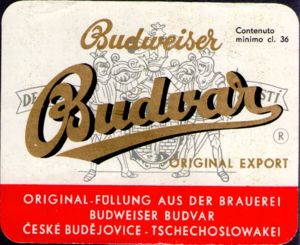 Drink Label: IH04-Budvar (Budweiser Budvar, N.C., Czech RepublicCol:CZ ...