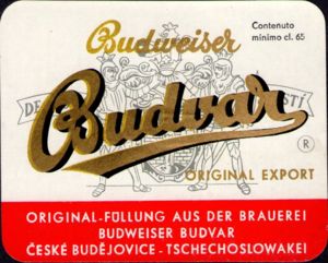 Drink Label: IH05-Budvar (Budweiser Budvar, N.C., Czech RepublicCol:CZ ...