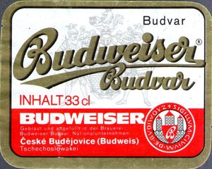 Drink Label: NH42-Budweiser Budvar 12 (Budweiser Budvar, N.C., Czech ...