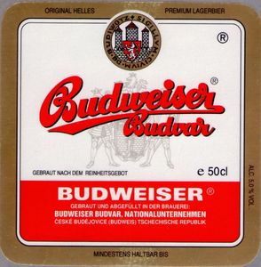 Drink Label: NH73I-Budweiser Budvar 12 (Budweiser Budvar, N.C., Czech ...
