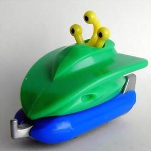 Meal Toy: Light blue alien / Top spaceship green (Kinder Surprise ...