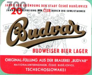 Drink Label: NH75-Budvar (Budweiser Budvar, N.C., Czech RepublicCol:CZ ...