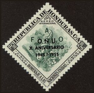 Stamp: FAO (Honduras(UN (United Nations), 10th Anniversary) Mi:HN 521 ...