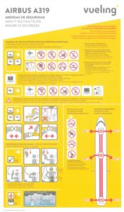 Safety Card: Airbus A319 (Vueling, SpainCol:VLG-ES-0012