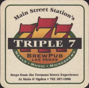 Beer Coaster: 777 (Triple 7 Brewpub, United States of AmericaCol:US-001443