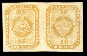 Stamp: Coat of Arms - Téte beché (Colombia(Grenadine Confederation) Mi ...