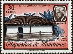 Stamp: Luis Landa (Honduras(The 100Th Aniversary of Birth of Luis Landa ...