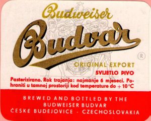 Drink Label: JH03-Budvar (Budweiser Budvar, N.C., Czech RepublicCol:CZ ...