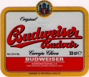 Drink Label: PH1-Budweiser Budvar Cerveja Checa (Budweiser Budvar, N.C ...