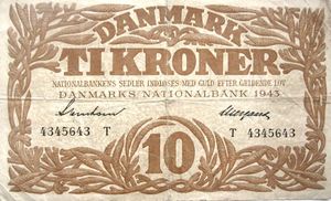 Banknote: 10 Kroner (Denmark(1937-1946 Issue) Wor:P-31n.4