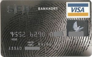 Bank Card: SEB Bankkort (SEB, SwedenCol:SE-VI-0026
