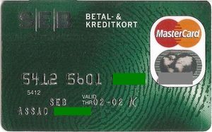 Bank Card: SEB Betal & Kreditkort (Skandinaviska Enskilda Banken ...