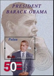 Stamp: 50th birthday of President Barack Obama (Palau(50th birthday of ...