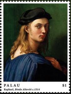 Stamp: "Bindo Altoviti", by Raphael (c. 1514) (Palau(Raphael) Mi:PW ...
