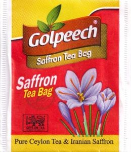 Tea Bag: Saffron Tea Bag Pure Ceylon Tea & Iranian Saffron (Golpeech ...