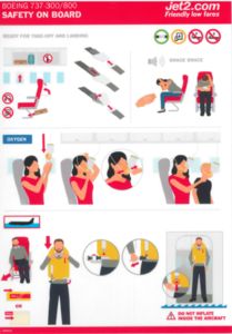 Safety Card: BOEING 737-300/800 (Jet2.com, United Kingdom of Great ...