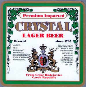 Drink Label: AH13-Crystal Lager Beer (Pivovar Samson České Budějovice ...