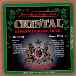 Drink Label: AJ08-Crystal Diplomat Dark Beer (Pivovar Samson České ...