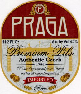 Drink Label: AE03-Praga Premium Pils (Pivovar Samson České Budějovice ...