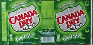 Etiqueta de bebida: Canada Dry (Orangina Schweppes France, FranciaCol ...