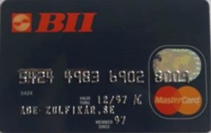 Bank Card: Bank BII (Bank BII, IndonesiaCol:ID-MC-0002.02