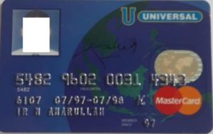 Bank Card: Universal (Bank Universal, Indonesia) Col:ID-MC-0048