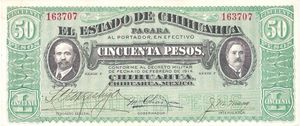 Banknote: 50 Pesos (Mexico(Specialized Issues Revolutionary) Wor:S-538b.2