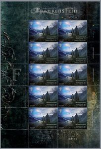 Stamp: Frankenstein (Jersey(Frankenstein - 200 Years) Mi:JE 2227KB,Un ...