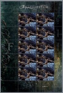 Stamp: Frankenstein (Jersey) (Frankenstein - 200 Years) Mi:JE 2229KB