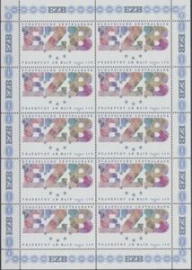 Stamp: Euro Banknotes forming "EZB" - European Central Bank (Germany ...