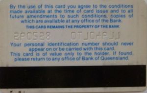 Tarjeta de Banco: Easy Bank (Bank Of Queensland, AustraliaCol:AU-GM-0008