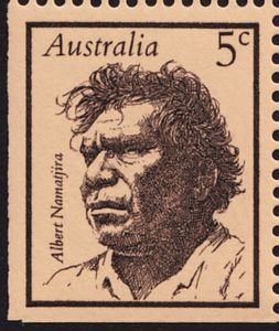 Stamp: Albert Namatjira - Artist - ILB) (Australia(Famous Australians ...