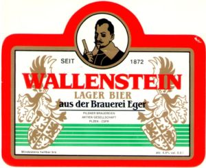 Drink Label: NH09-Wallenstein Lager Bier (Pivovar Cheb /closed/, Czech ...