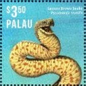 Stamp: Eastern Brown Snake (Pseudonaja textilis) (Palau(Reptiles of the ...