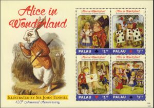 Stamp: Alice in Wonderland, illustrated by John Tenniel (Palau(100th ...