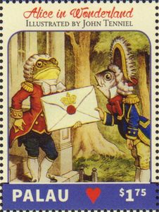 Stamp: Alice in Wonderland, illustrated by John Tenniel (Palau(100th ...
