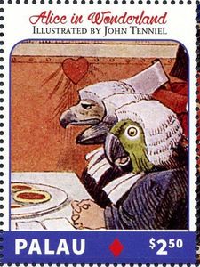 Stamp: Alice in Wonderland, illustrated by John Tenniel (Palau(100th ...