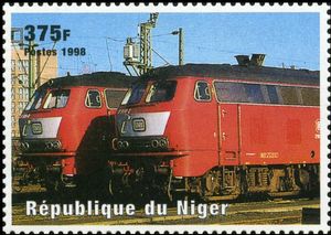 Stamp: Trains and Locomotives of the World (Niger(Trains and ...