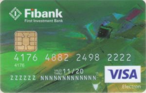 Bank Card: FiBank Visa Electron Green - 10/16/009 (First Investment ...