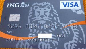 Bank Card: Ing Visa (ING Bank, BelgiumCol:BE-VI-0015.02