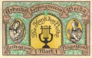 Banknote: 1 Mark (German Notgeld(Weida) GrM:1390.1