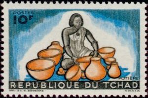 Stamp: Potier (Chad(Sao handicrafts) Mi:TD 108,Sn:TD 96,Yt:TD 94,Sg:TD 108