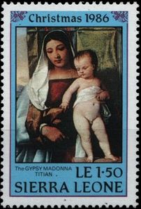 Марка: The Gypsy Madonna (Сьерра-Леоне(Christmas 1986 - Paintings by ...