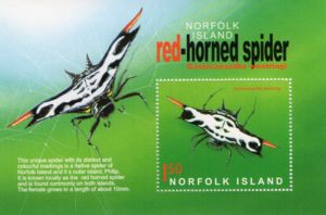 Stamp: Red-horned Spider (Gastecantha westringi) (Norfolk Island ...