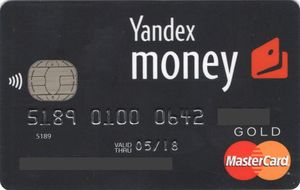 Bank Card: Yandex Money PayPass (Tinkoff Credit Systems, RussiaCol:RU ...