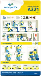 Safety Card: A321 Ceo (Cebu Pacific, PhilippinesCol:CEB-PH-0003