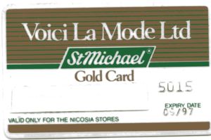 Bank Card: Voici La Mode Ltd Gold Card / St Michael (Bank Of Cyprus ...